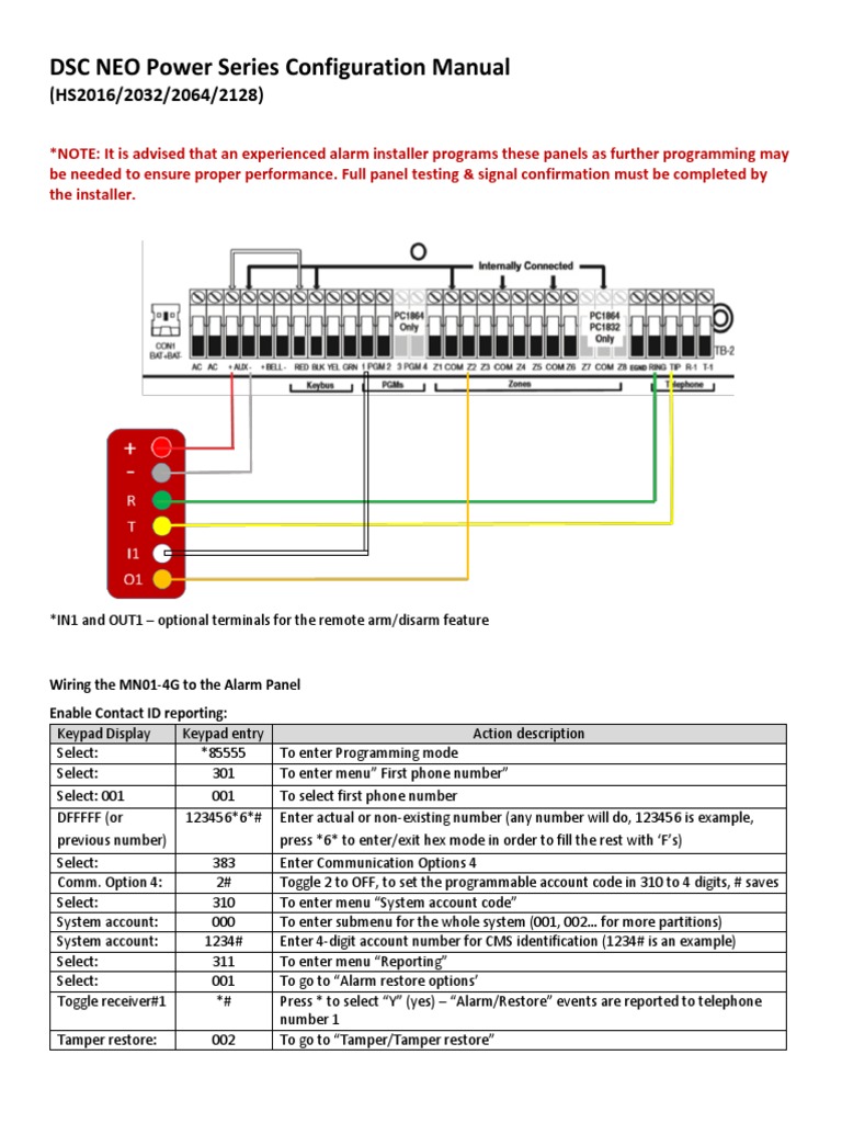 DSC NEO Programming | PDF | Telephony | Electrical Engineering