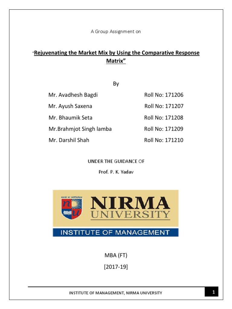 Matrix Assignment | PDF | Diaper | I Phone