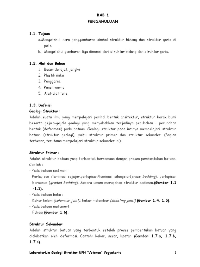 Struktur Geologi di Lokasi A dan B | PDF