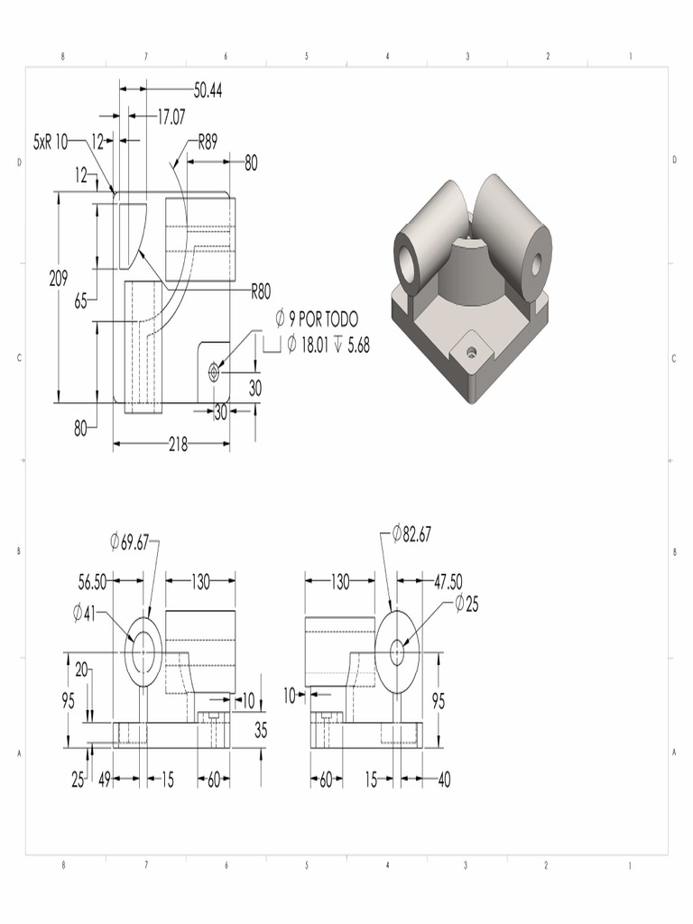 Pieza 1 Solidworks CSWA Example | PDF