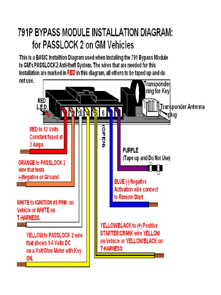 791P Bypass Passlock 2 Diagram PDF | PDF