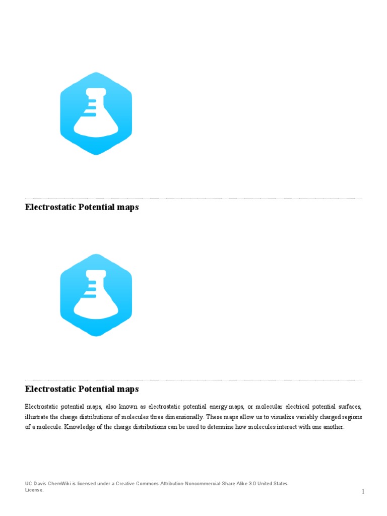 Electrostatic Potential Maps | PDF | Electrostatics | Electric Charge