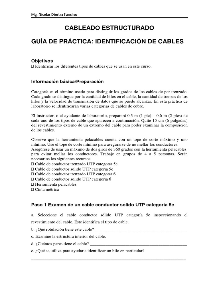 Laboratorio 2 - Cableado Estructurado | PDF | Informática y tecnología de la información | Science