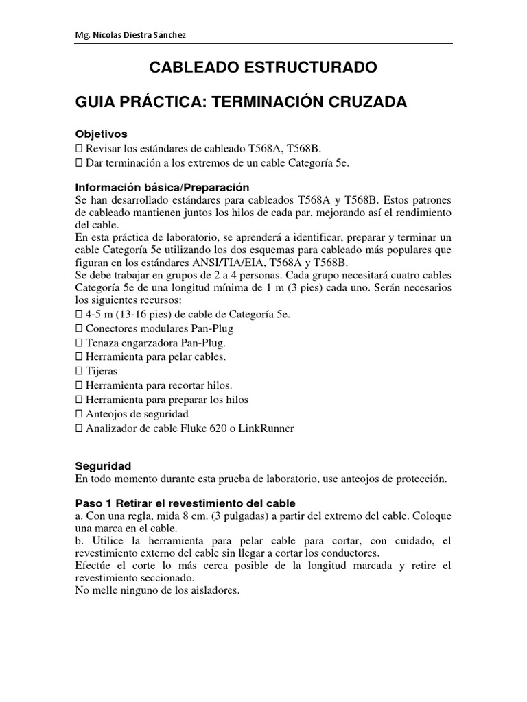 Laboratorio 3-Cableado Estructurado | PDF | Informática y tecnología de la información | Science
