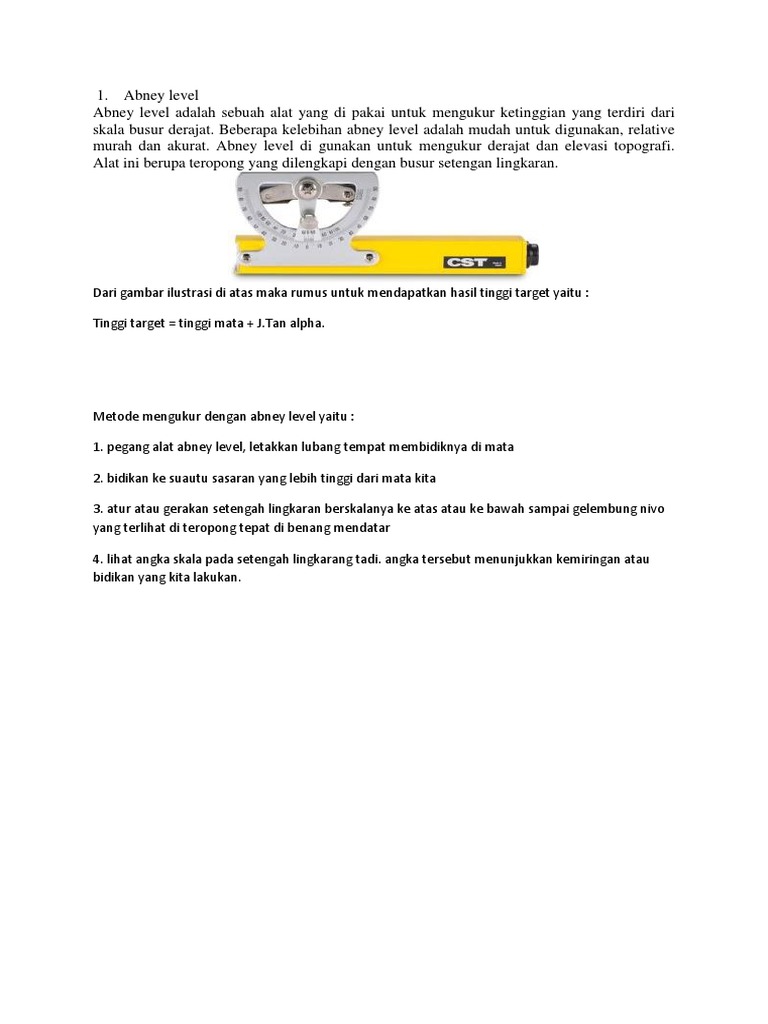 Abney Level | PDF
