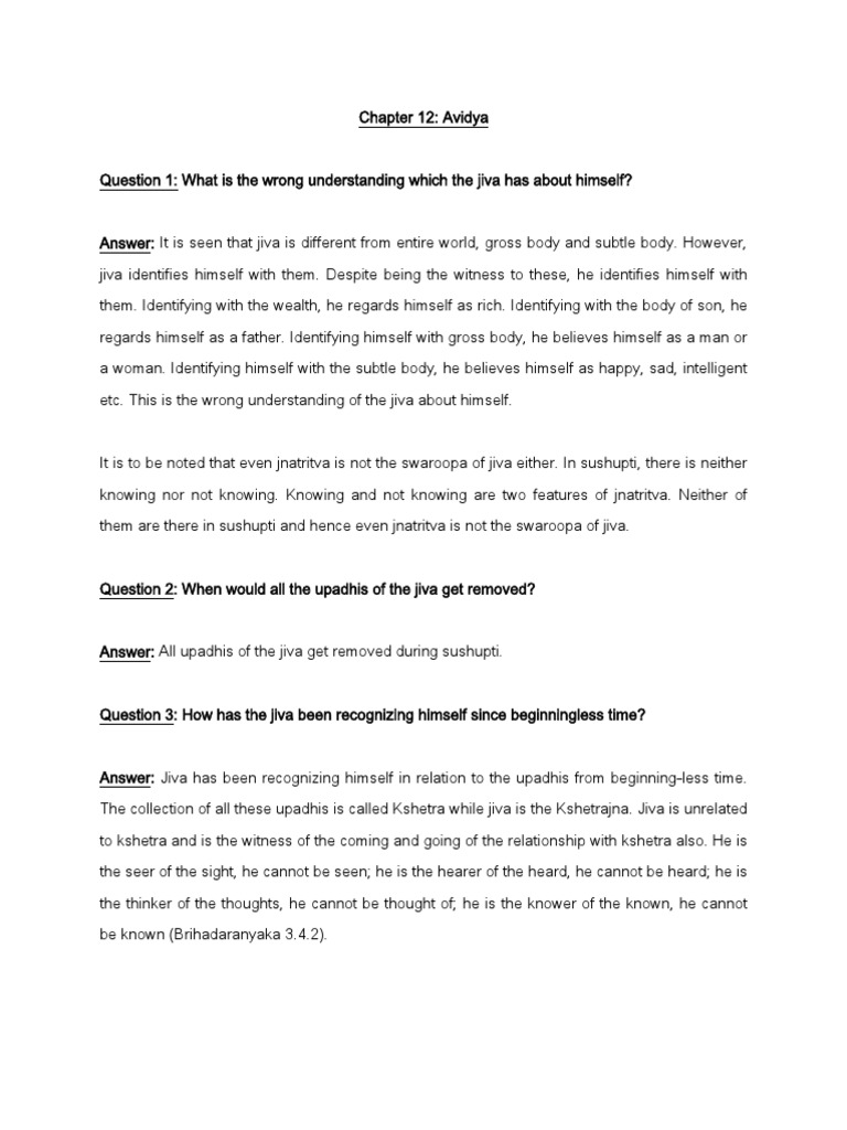 12 Avidya | PDF | Brahman | Ātman (Hinduism)