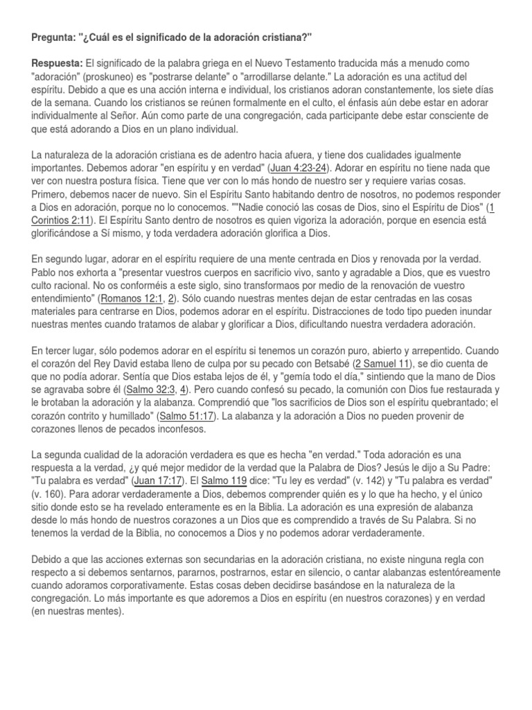 1 Significado de Ser Adorador | PDF | Dios | Verdad