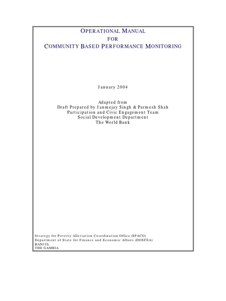 Community Scorecard Process Guide | PDF | Focus Group | Community