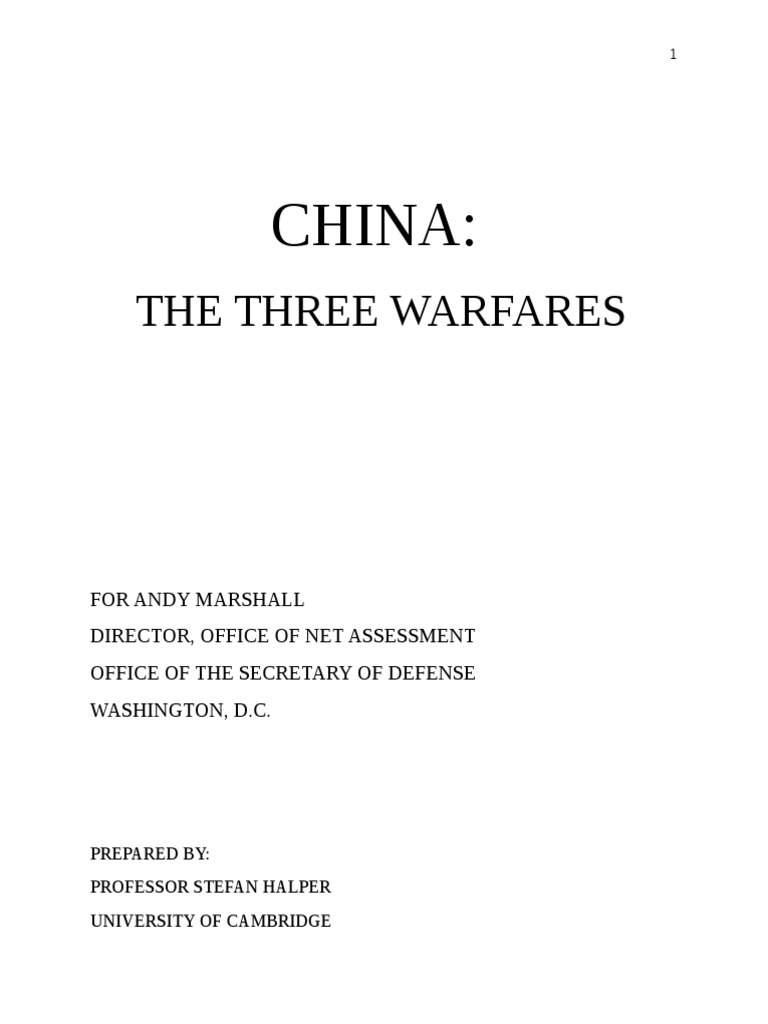 Chinas Three Warfares Amp The South China Sea PDF | PDF | People's ...