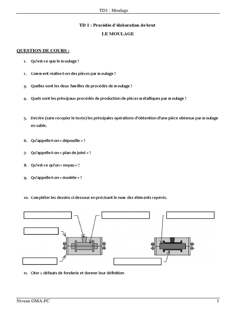 Exercice Moulage | PDF