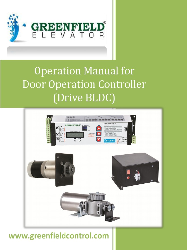 Door Operation Controller Drive BLDC | PDF | Elevator | Electrical ...