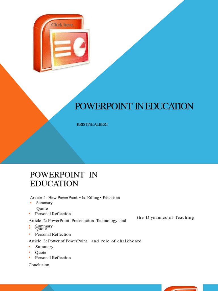 PowerPoint's Impact on Education | PDF | Microsoft Power Point ...