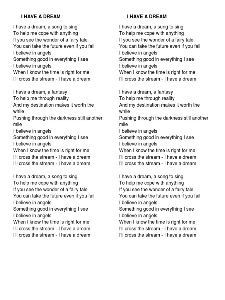 I Have A Dream | PDF