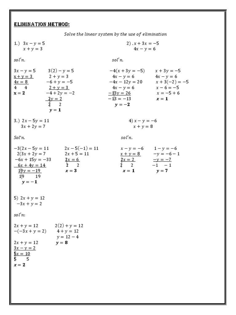 Elimination Examples | PDF | Operator Theory | Theoretical Physics