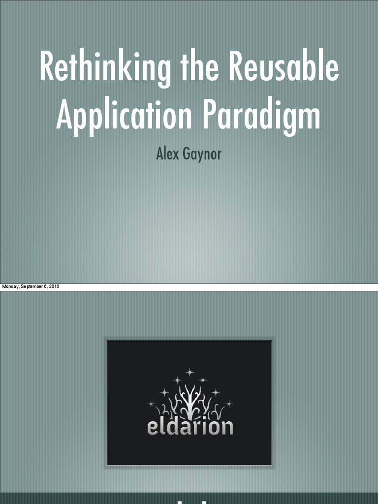 Rethinking The Reusable Apps | PDF | Areas Of Computer Science | Computing