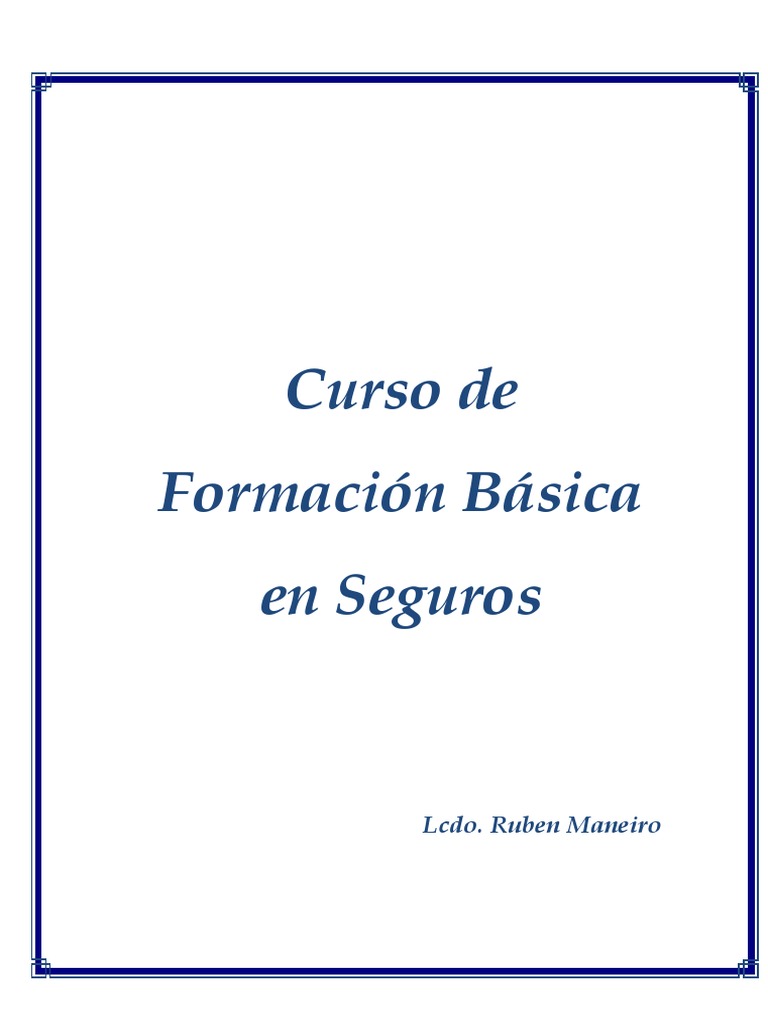 Curso Básico de Seguros: Tipos y Coberturas | PDF | Póliza de seguros | Reaseguro