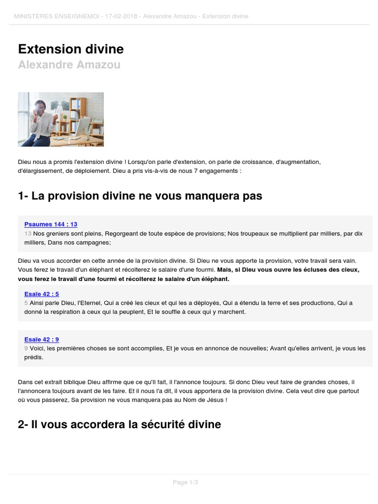 Promesses d'Extension Divine | PDF | Dieu | Livre de la Genèse
