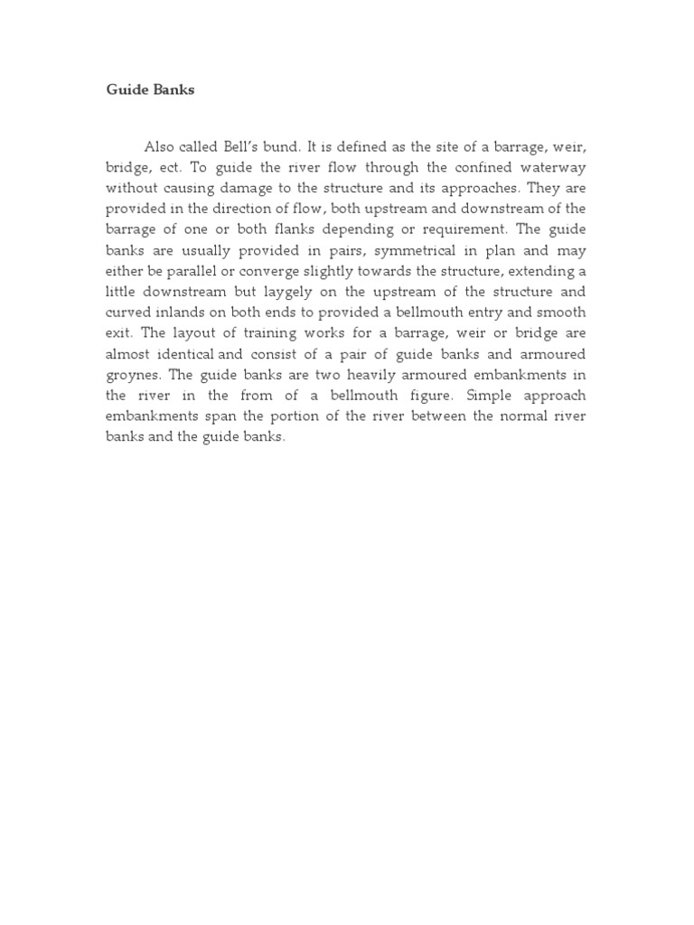 Guide Banks | PDF | River | Levee