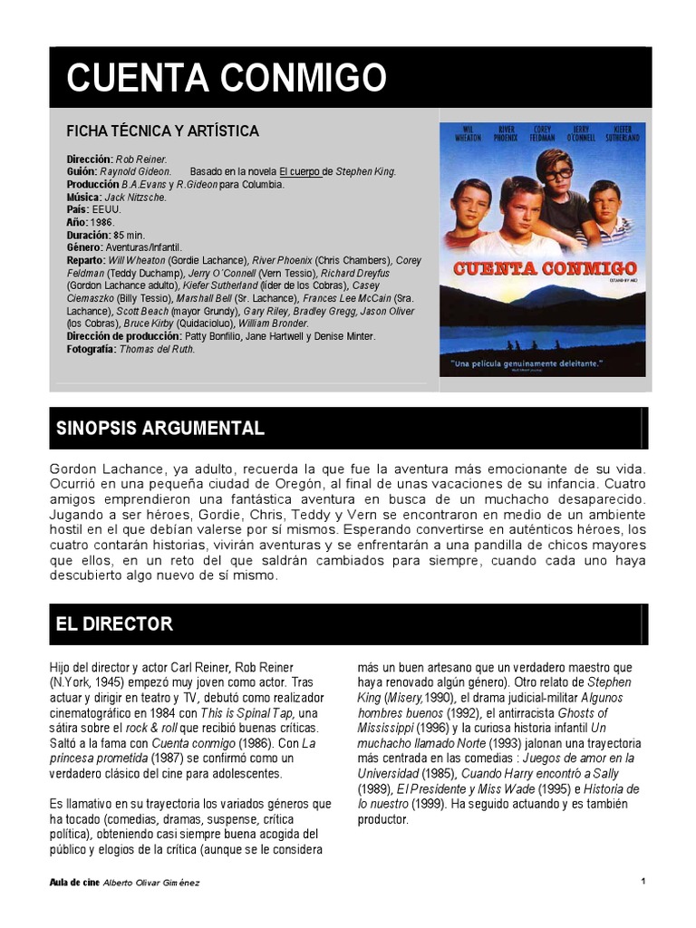 Cuenta Conmigo | PDF | Entretenimiento | Ocio