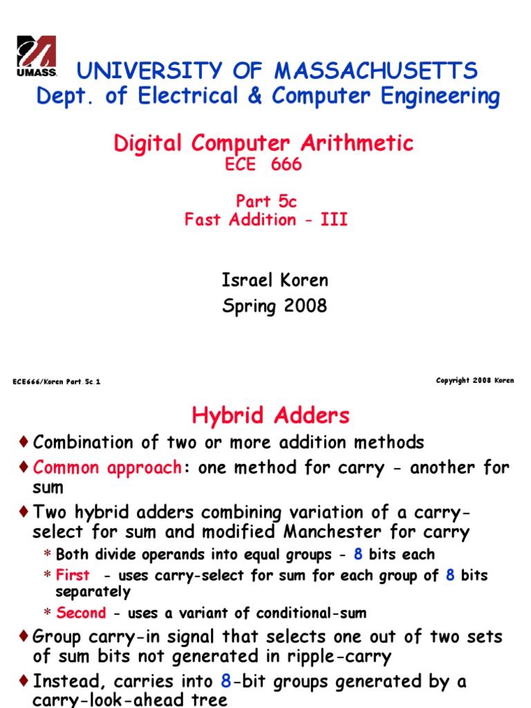 University of Massachusetts Dept. of Electrical & Computer Engineering ...