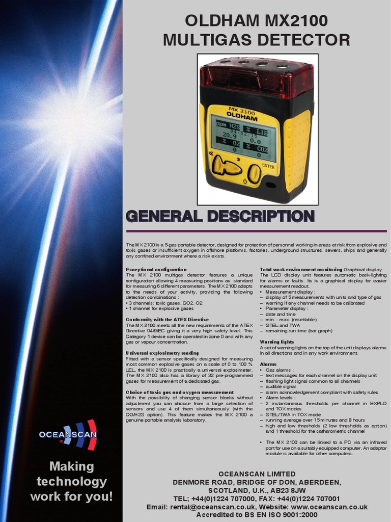 MX 2100 Gas Monitor | PDF | Sensor | Flashlight