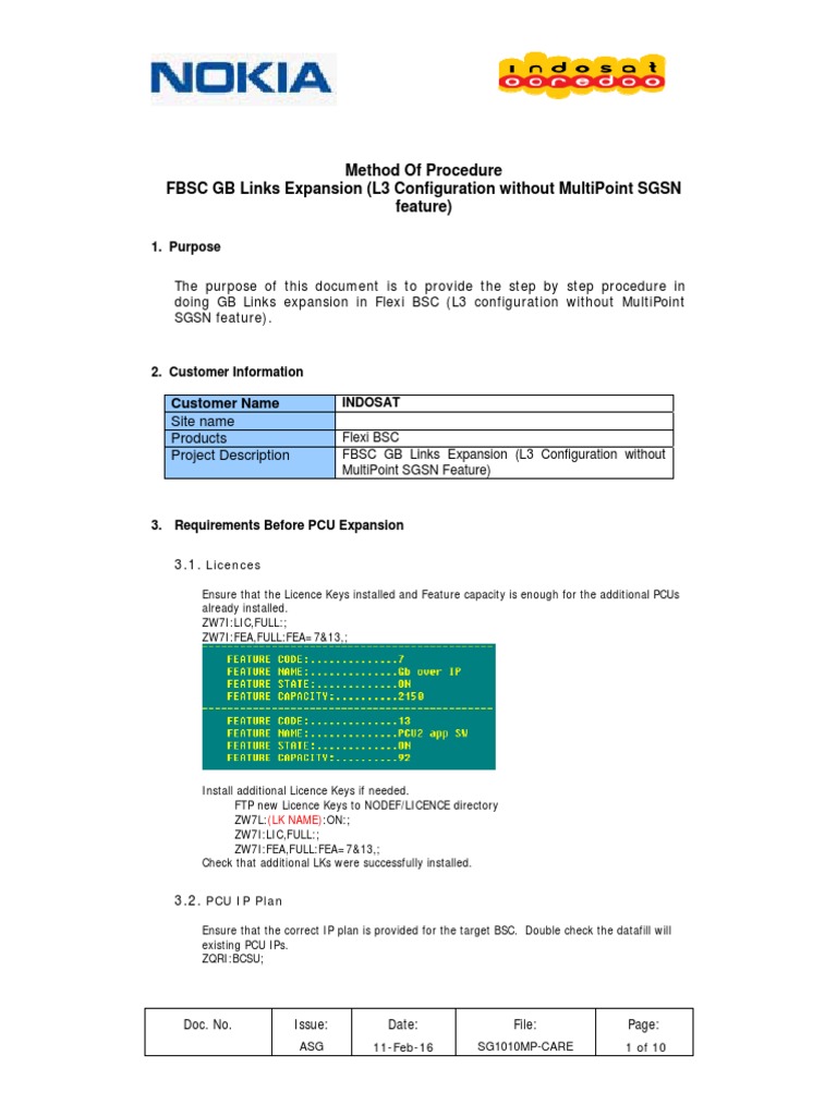 2a FBSC GB Links Expansion (L3 Configuration Without MultiPoint SGSN ...