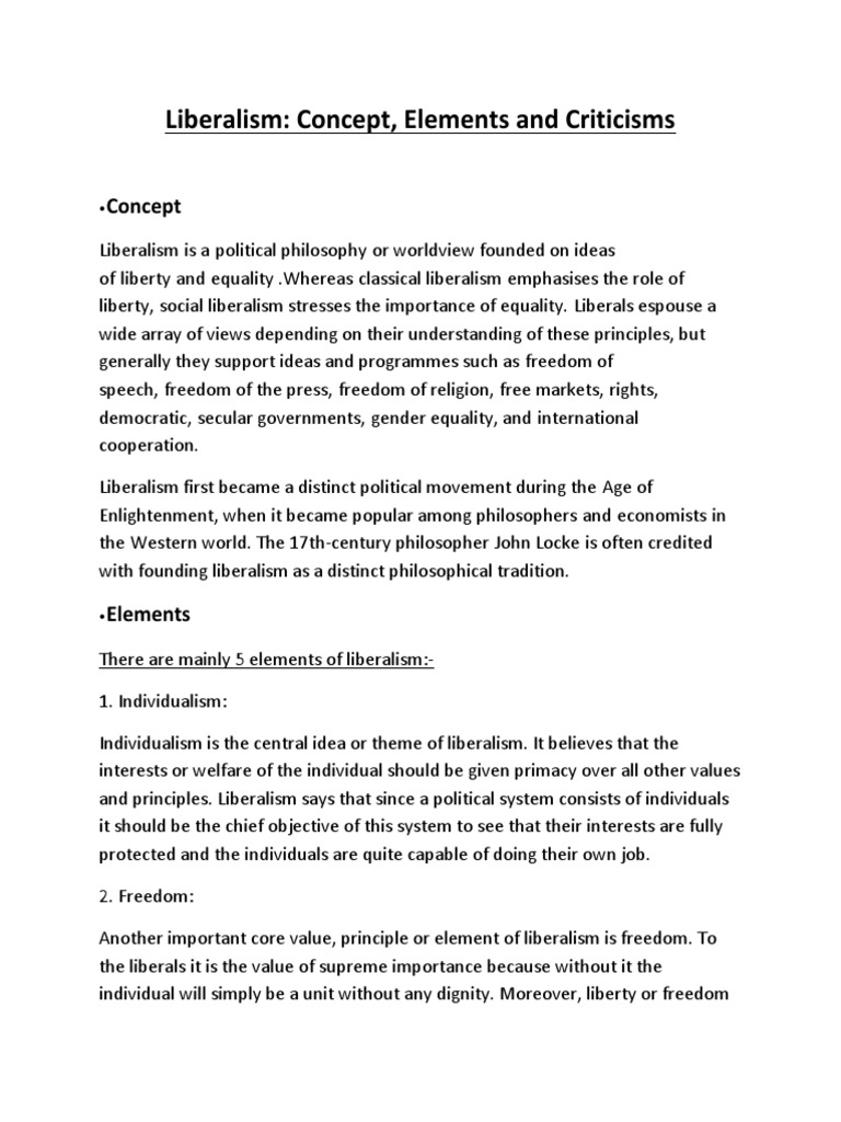 Concept | PDF | Liberalism | Egalitarianism
