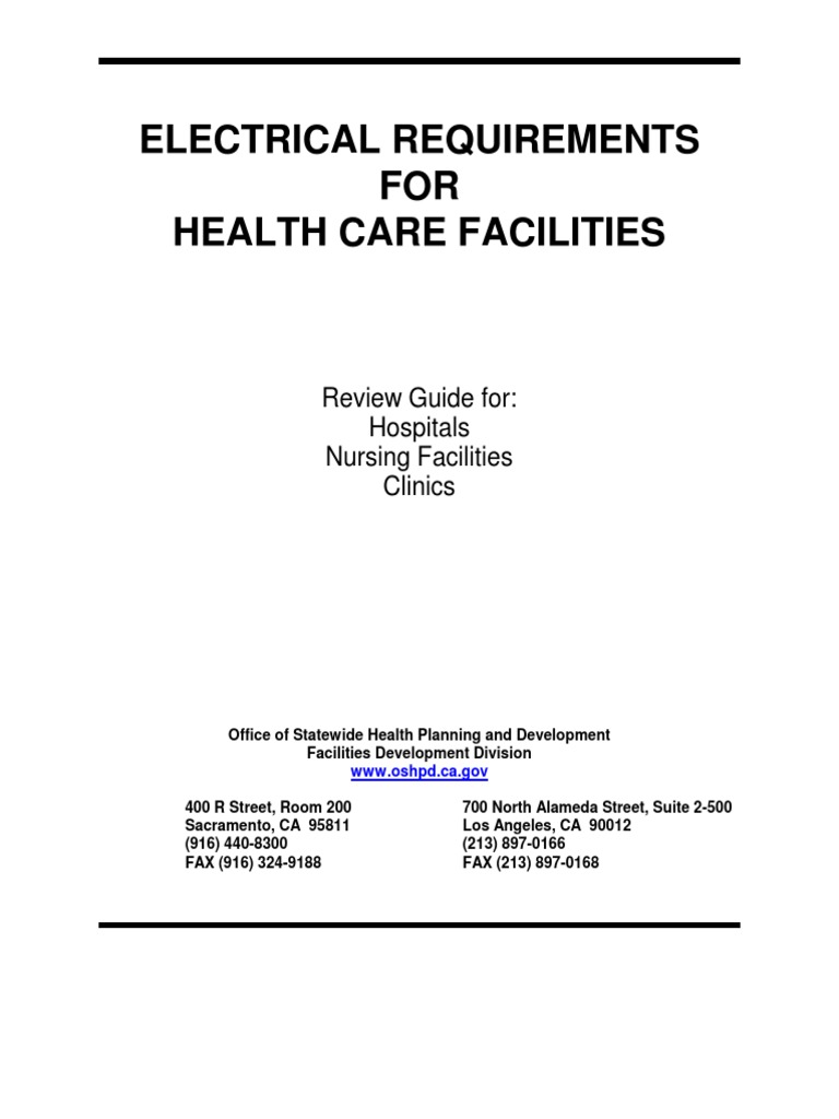 Essential Electrical Systems for Hospitals: A Guide to OSHPD ...