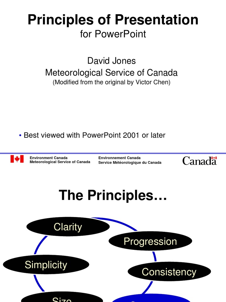 Principles of Presentation: For Powerpoint | PDF | Typefaces | Arial