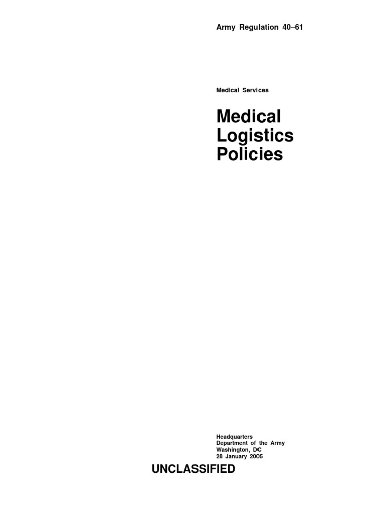 Med LOG USA | PDF | United States Army | Logistics