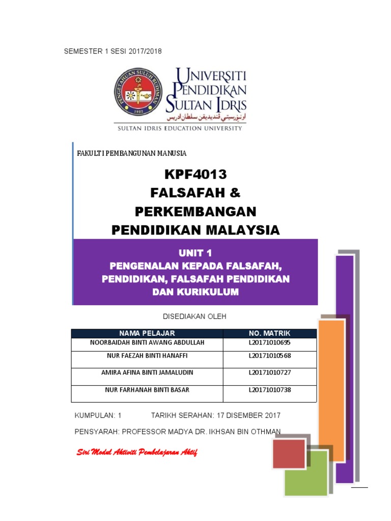 Kpf4013 Unit 1 Pengenalan | PDF