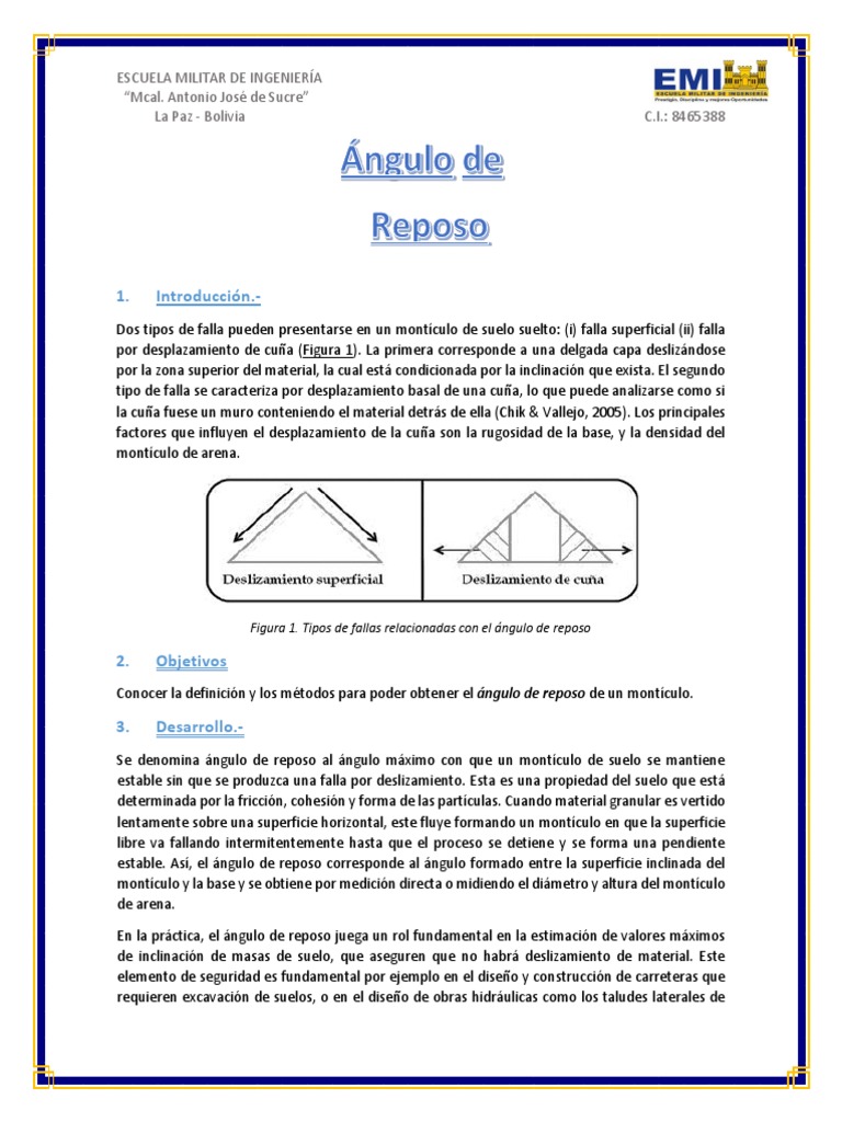 Angulo de Reposo y Farellon | Costa | Falla (geología)