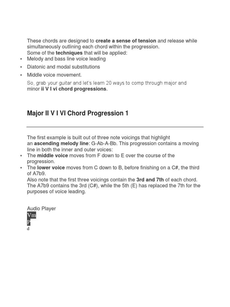 II V VI I Conecttion | PDF