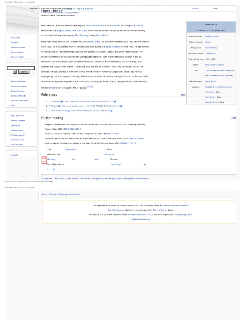 SS-Sturmbannfuehrer Hans Hanke_13 SS | Military | Unrest