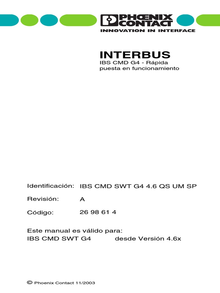 Interbus CMD G4 - Rapida Puesta en Funcionamiento | PDF | Programa de ...