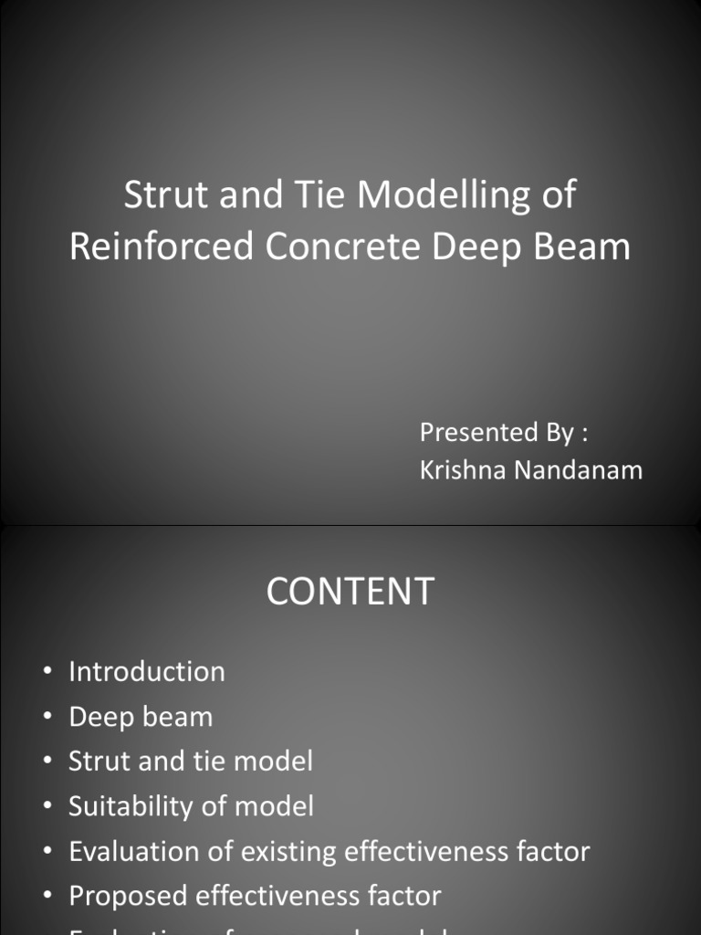 Strut and Tie Modelling of Reinforced Concrete Deep | PDF | Beam ...