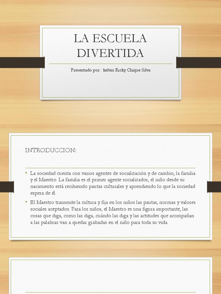 La Escuela Divertida | PDF | Familia | Sociedad