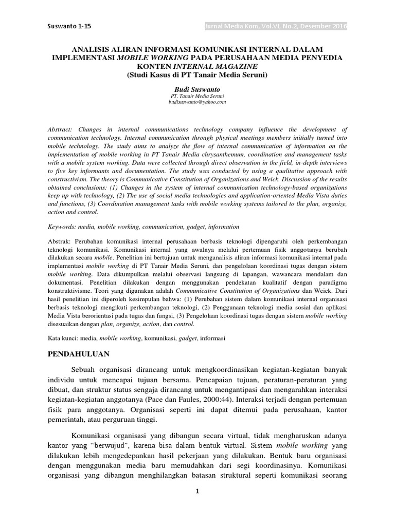 Analisis Aliran Informasi | PDF