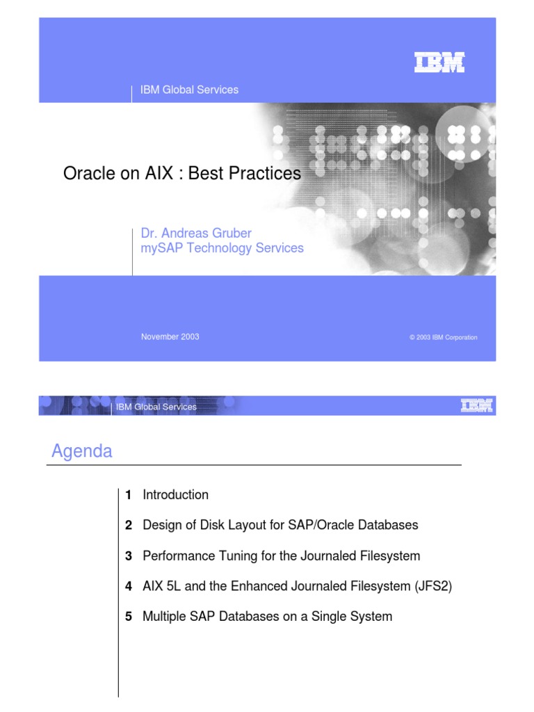 Oracle On Aix Best Practices Pdf Oracle Database File System