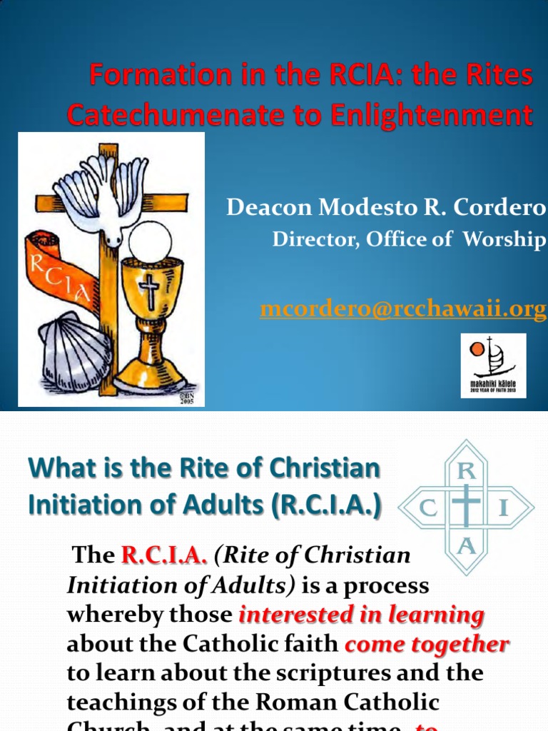 Rcia The Rites PDF | Download Free PDF | Baptism | Worship