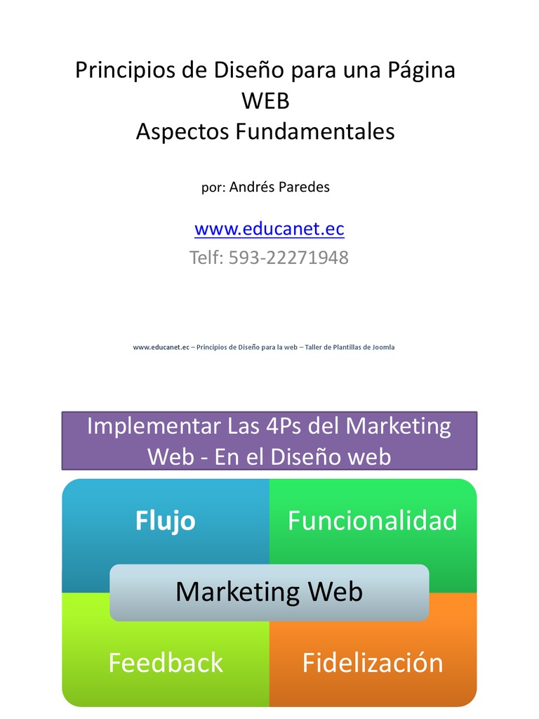 Principios de Diseño para la WEB | Diseño web | Red mundial | Prueba ...