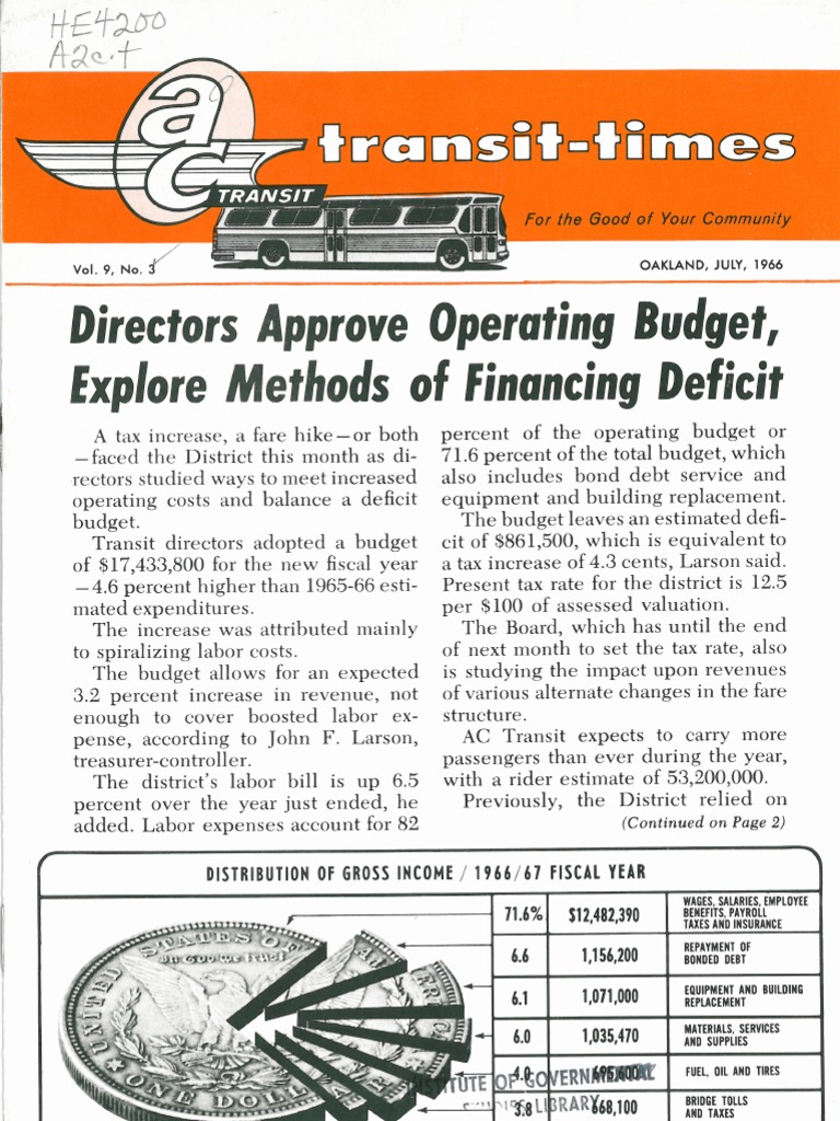 Transit Times Volume 9, Number 3 | PDF | Government Budget Balance | Taxes