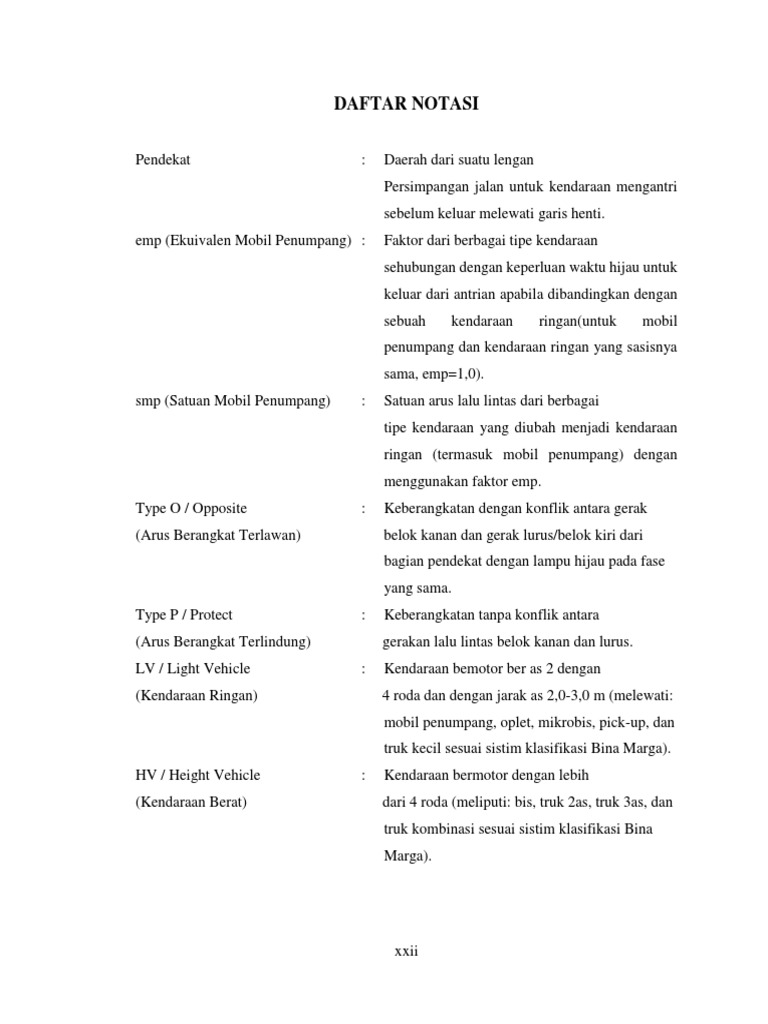 Daftar Notasi | PDF