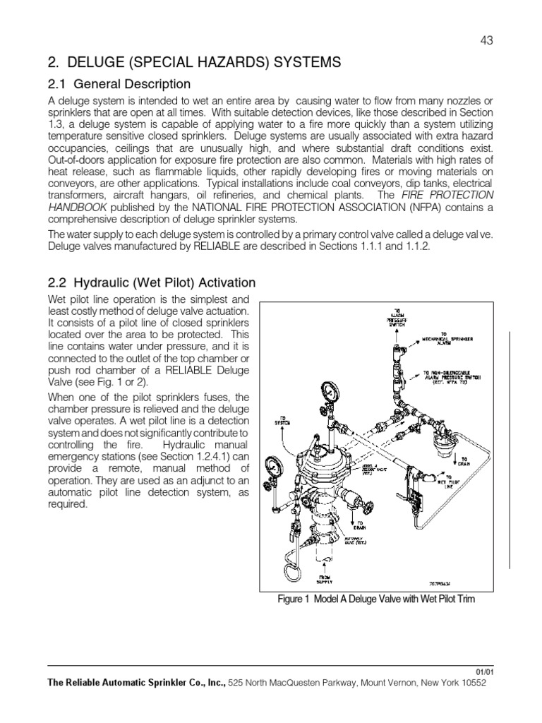 Section 2 Deluge Special Hazards Systems PDF | PDF | Fire Sprinkler ...