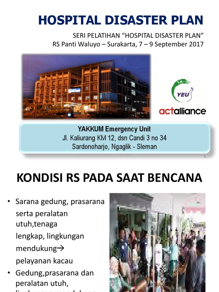 01 Hospital Disaster Plan | PDF