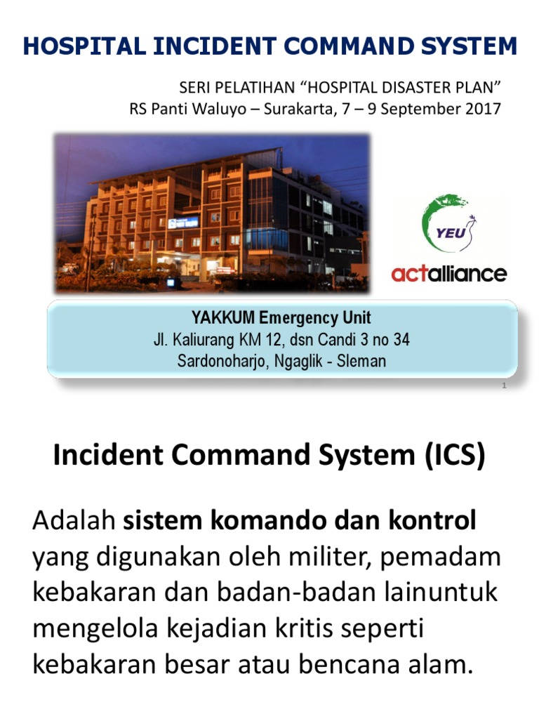 03 Hospital Incident Command System | PDF