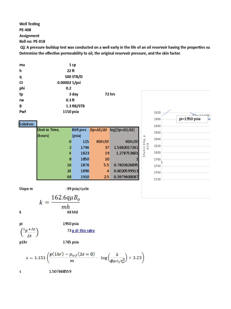 Horner Plot: P at This Ratio | PDF | Liquids | Transparent Materials