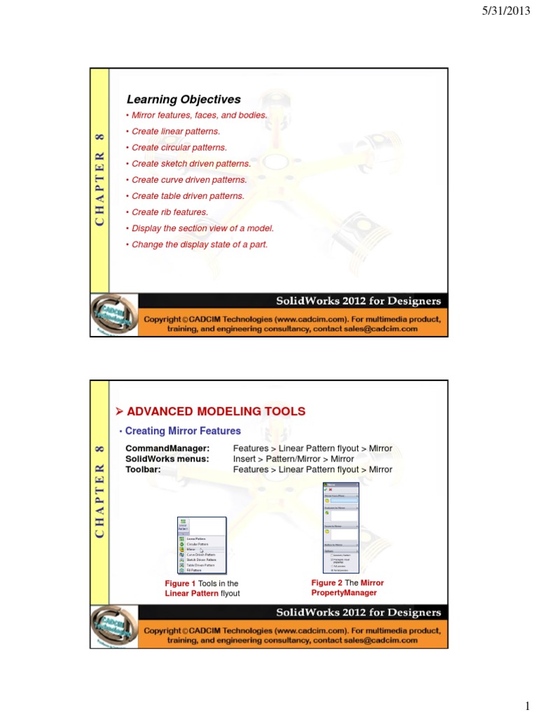 Learning Objectives: Advanced Modeling Tools | PDF | Geometry | Space
