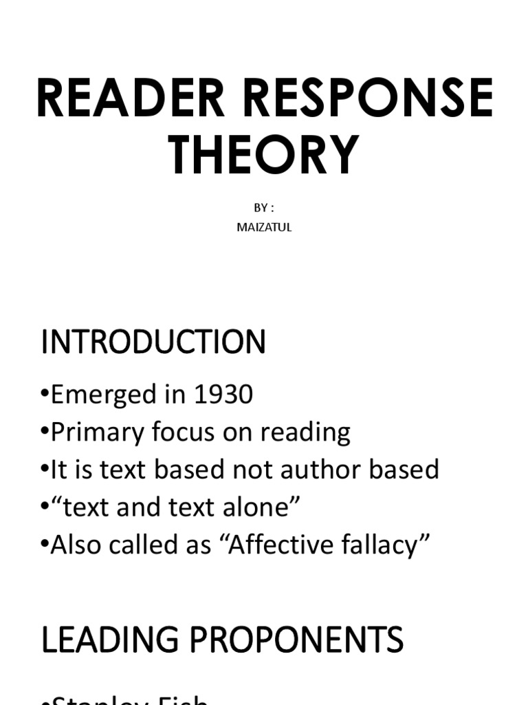 Reader Response Theory | PDF | Aesthetics | Epistemology