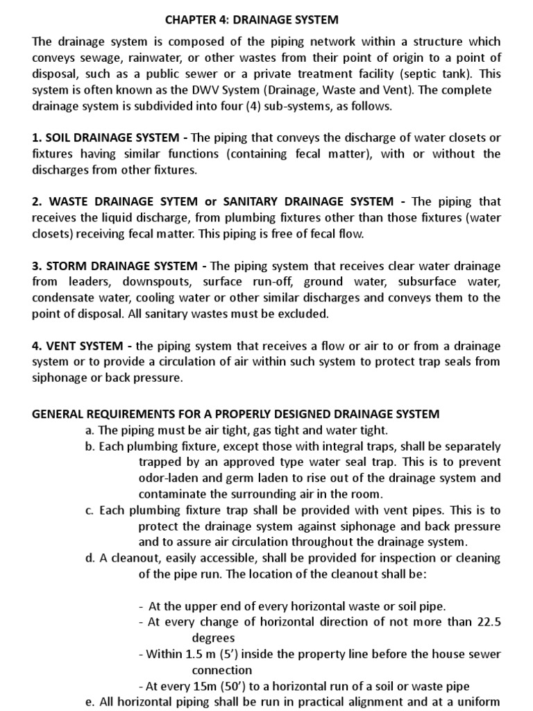 Overview of Drainage Systems | PDF | Sanitary Sewer | Plumbing